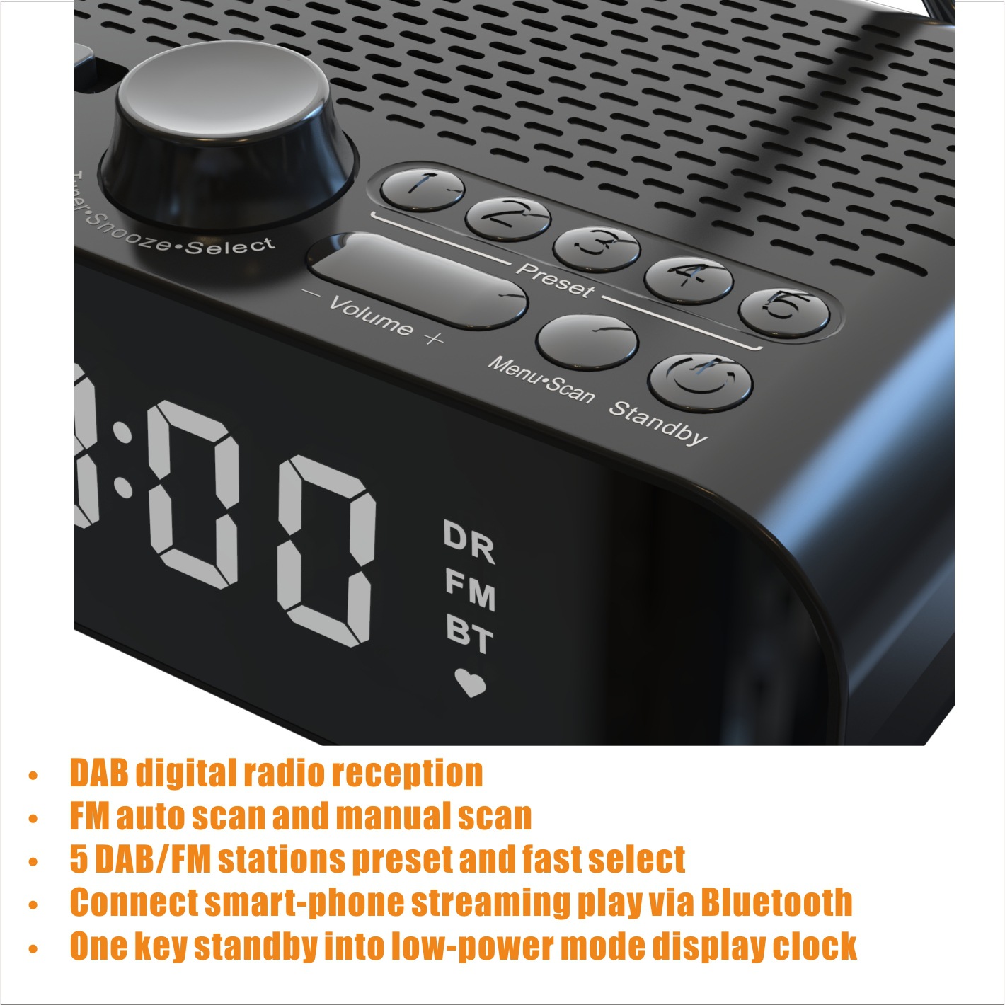 Clock DAB radio - Histone digital electronics